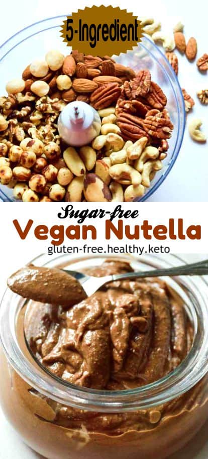 Mixed Nuts Sugar-free Nutella Vegan & Keto Recipe