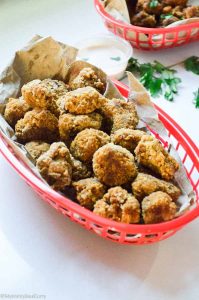 Spicy Baked Vegan Popcorn Seitan Recipe