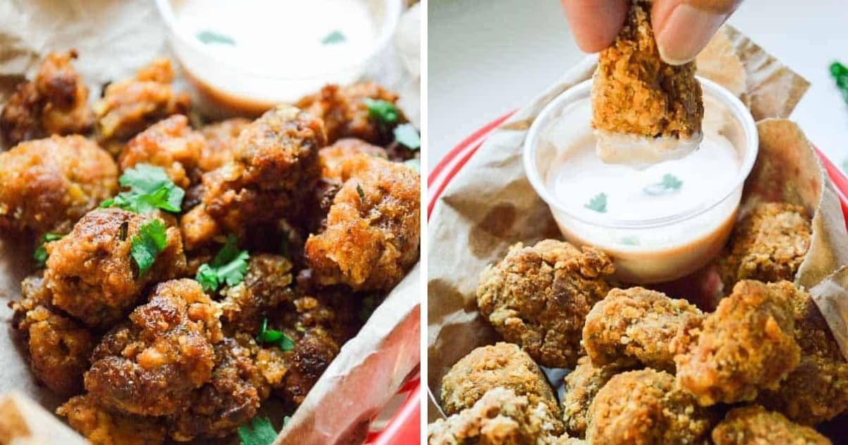 Spicy Baked Vegan Popcorn Seitan Recipe
