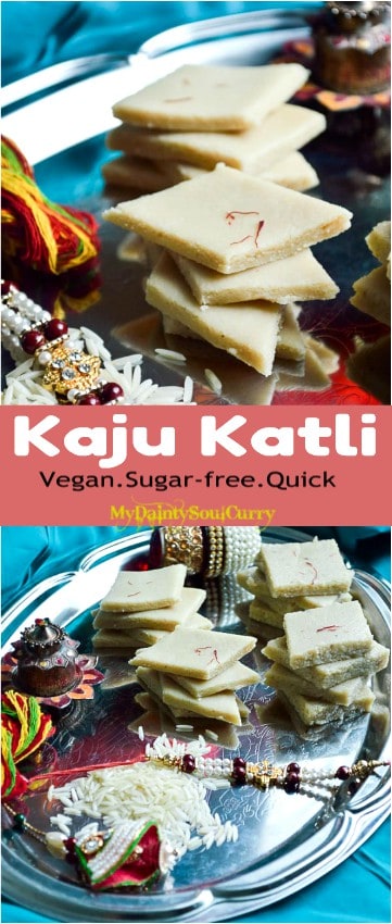 Quick Sugar Free Vegan Cashew Katli Recipe