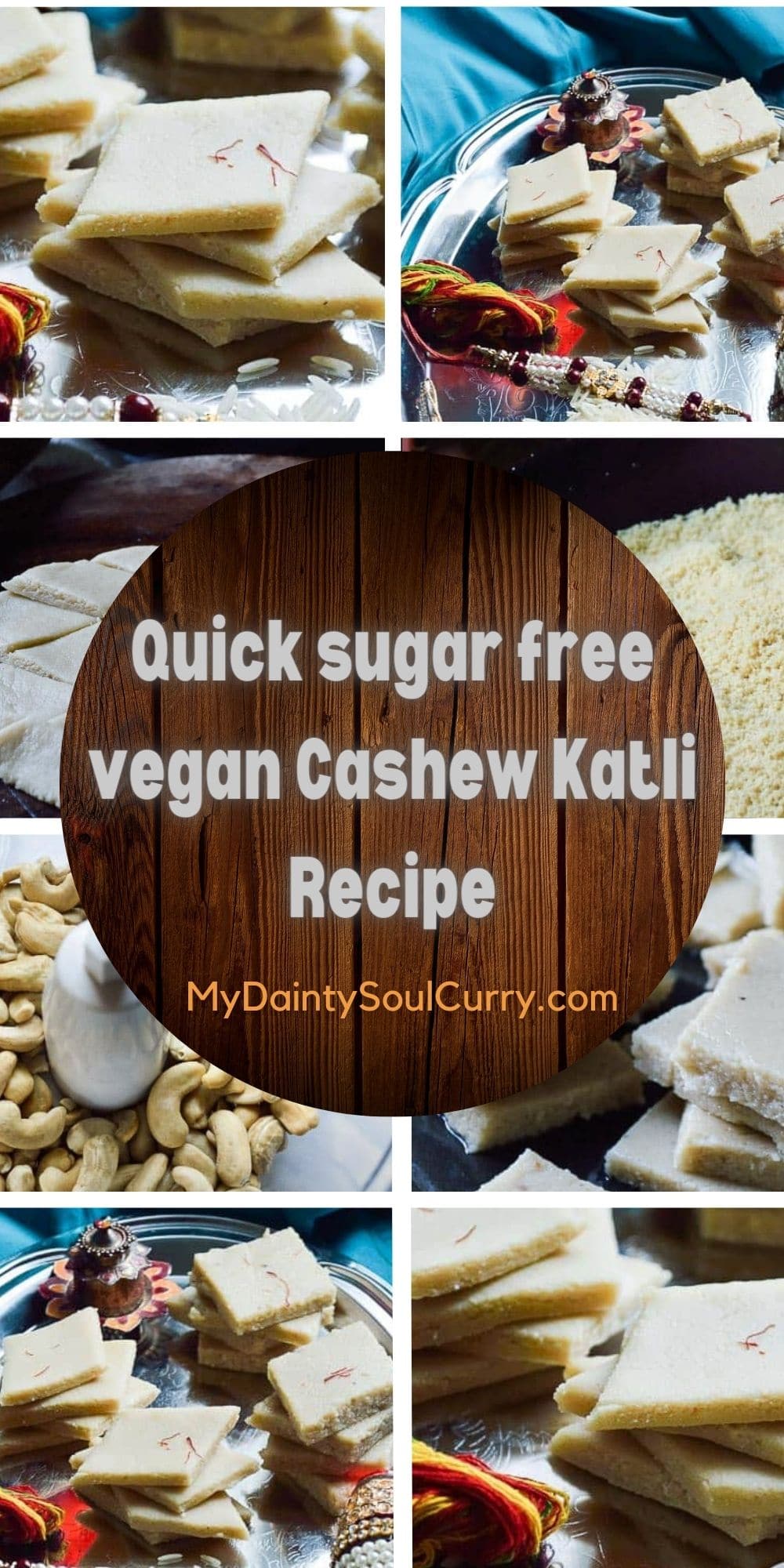 Quick Sugar Free Vegan Cashew Katli Recipe