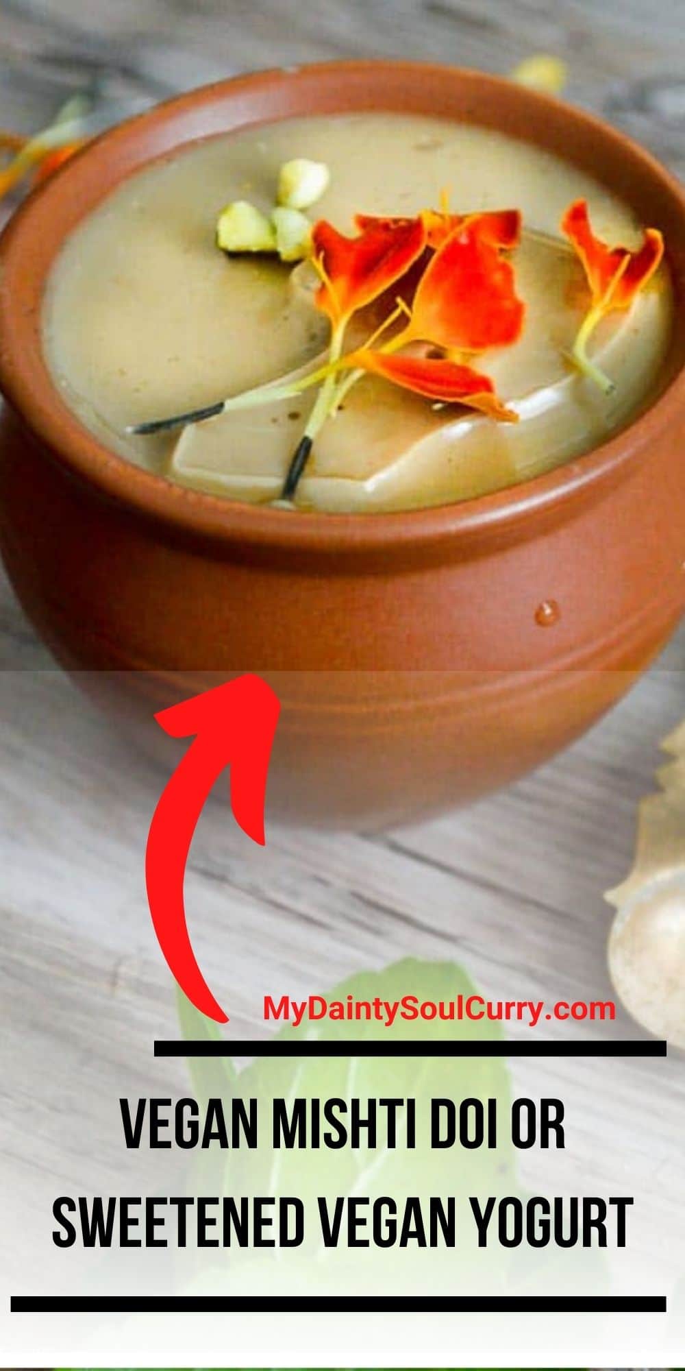 Vegan Mishti Doi or Sweetened Vegan Yogurt Recipe