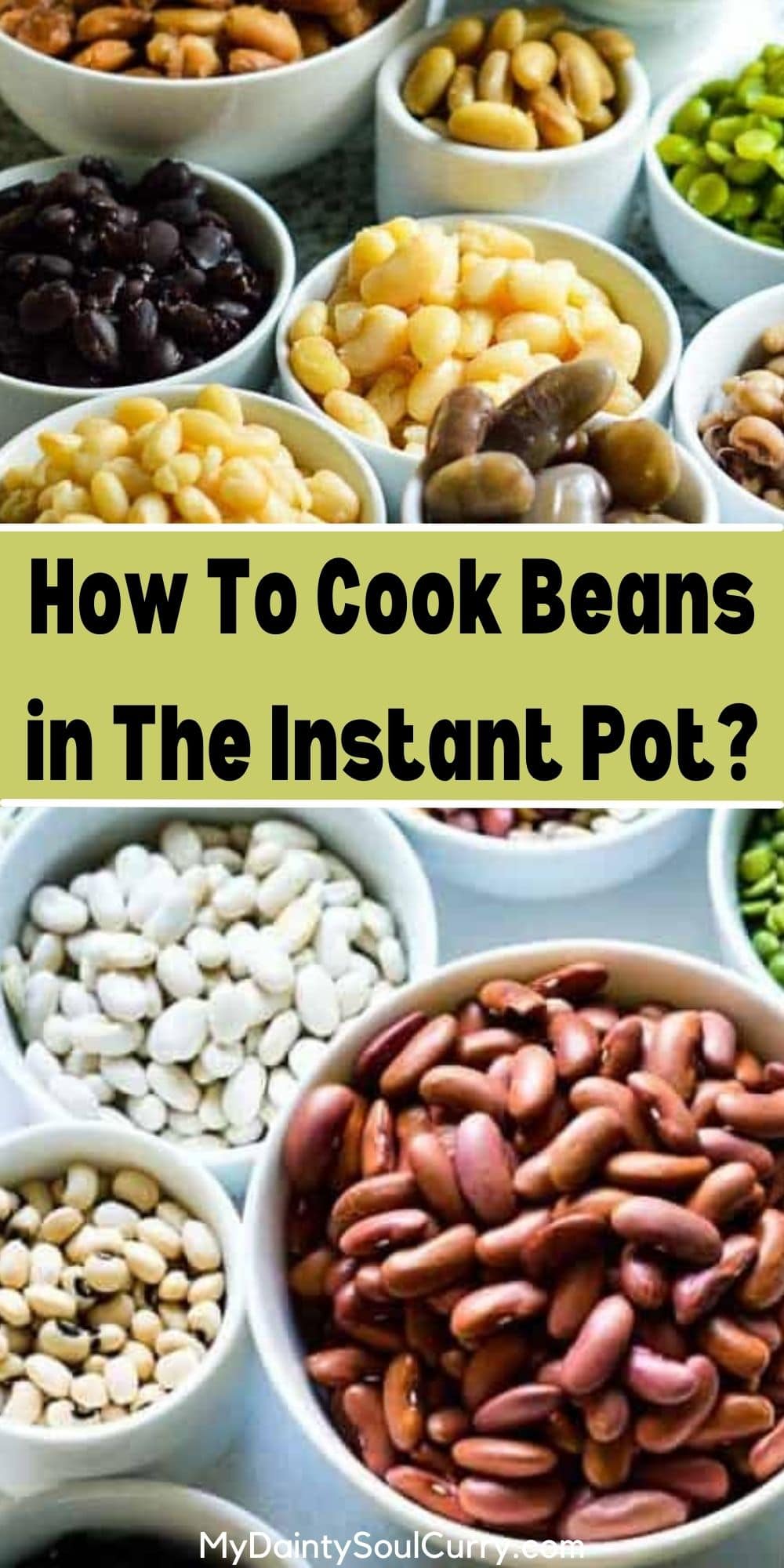How To Cook Beans In The Instant Potinstant Pot Beans My Dainty Soul Curry