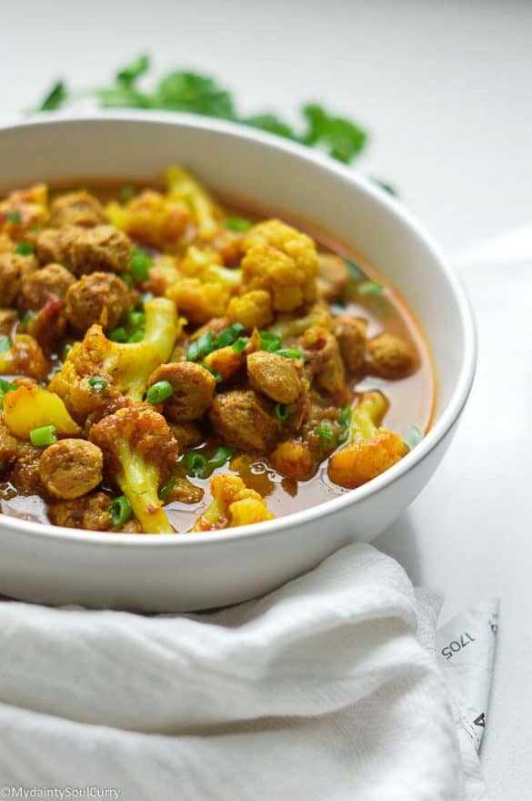 Soya Chunks Curry - My Dainty Soul Curry
