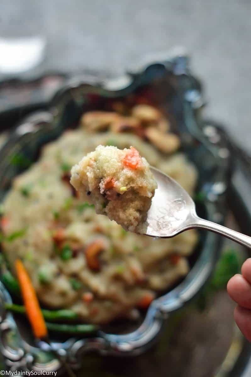 Instant Pot Upma - My Dainty Soul Curry