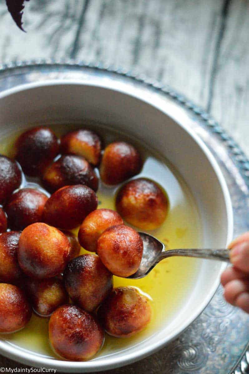 Air Fryer Gulab Jamun - My Dainty Soul Curry