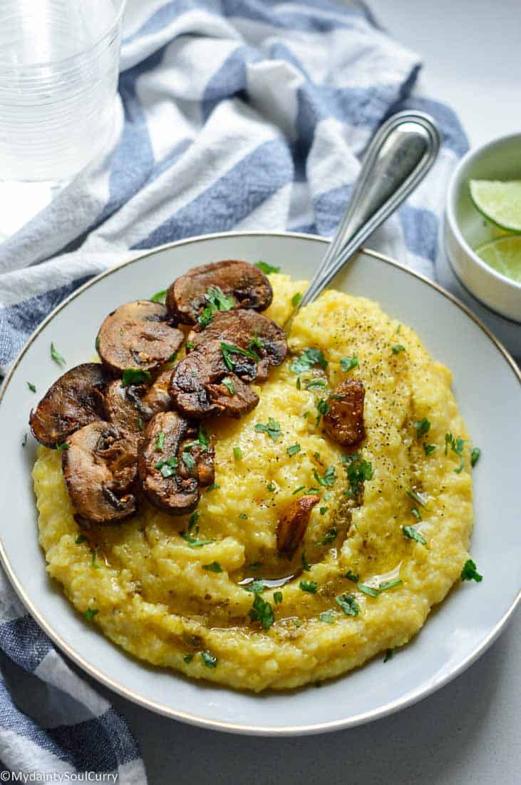 Polenta Instant Pot Recipe {Vegan} - My Dainty Soul Curry
