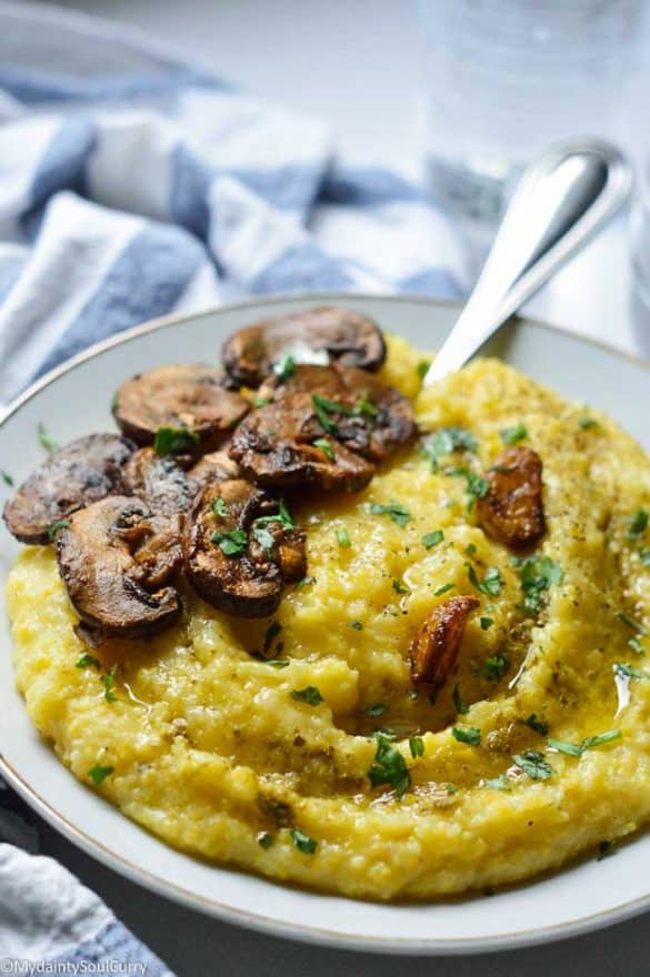 Polenta Instant Pot Recipe {Vegan} - My Dainty Soul Curry