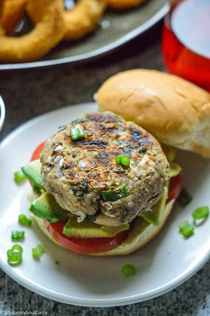 Masala Veggie Burger - My Dainty Soul Curry