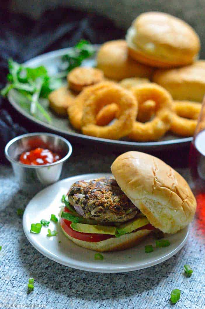 Masala Veggie Burger - My Dainty Soul Curry