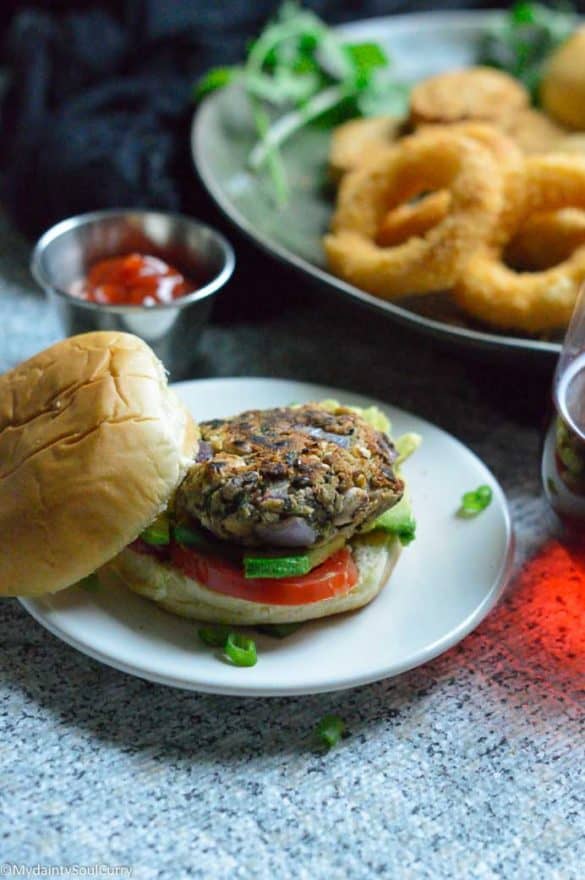 Masala Veggie Burger - My Dainty Soul Curry