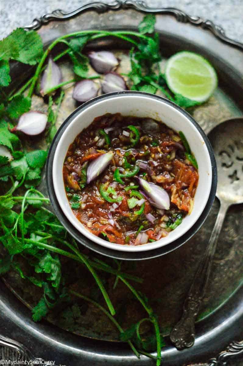 Tomato Choka {Trinidad} - My Dainty Soul Curry