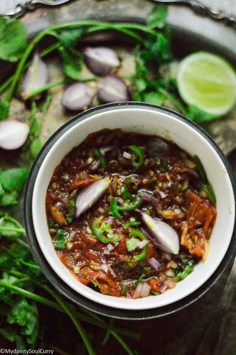 Tomato Choka {Trinidad} - My Dainty Soul Curry