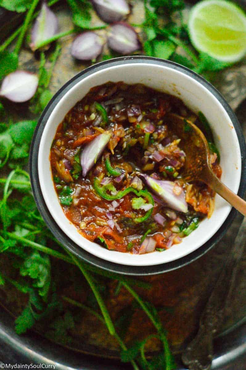 Tomato Choka {Trinidad} - My Dainty Soul Curry