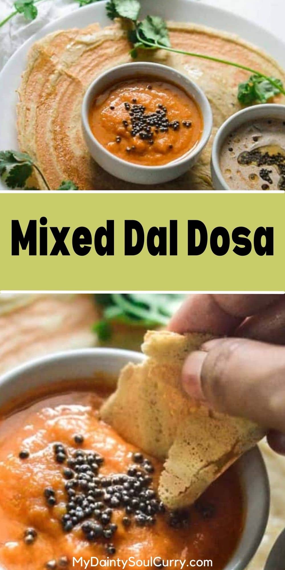 Mixed Dal Dosa - My Dainty Soul Curry