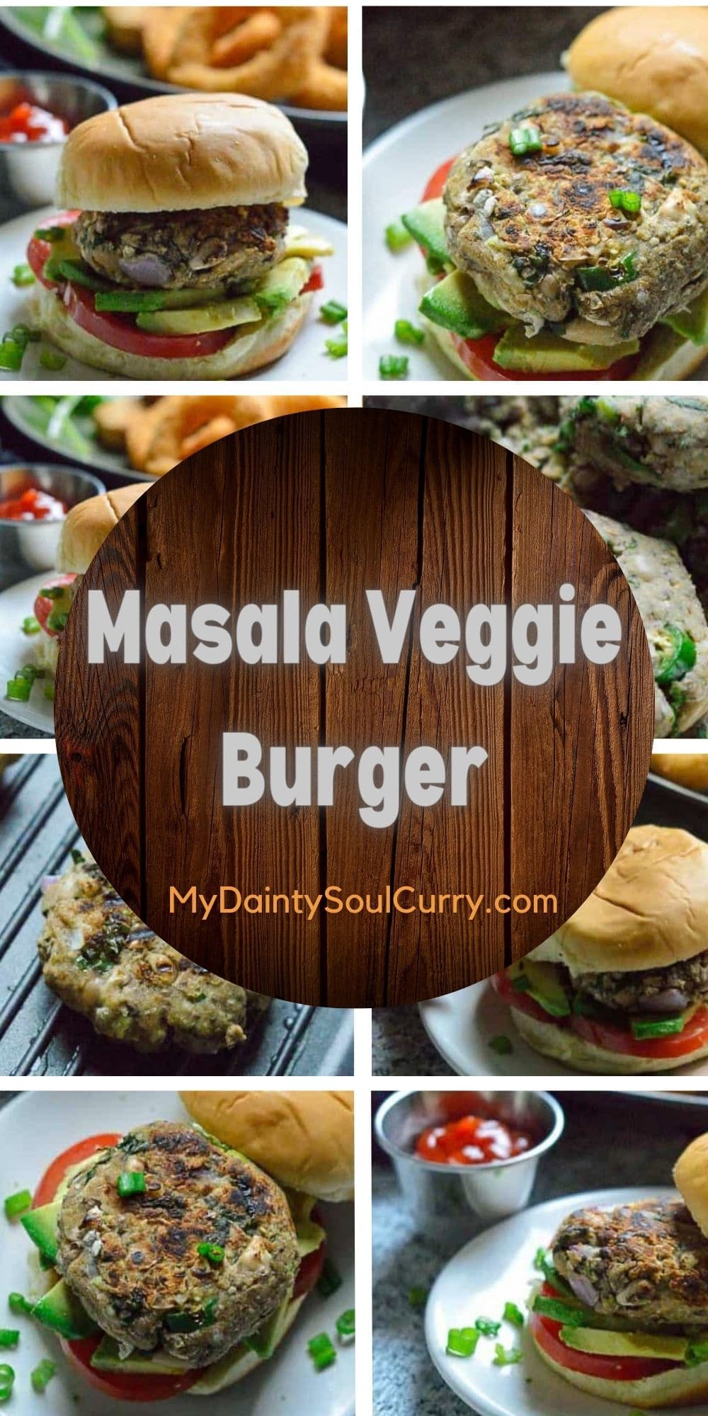 Masala Veggie Burger - My Dainty Soul Curry