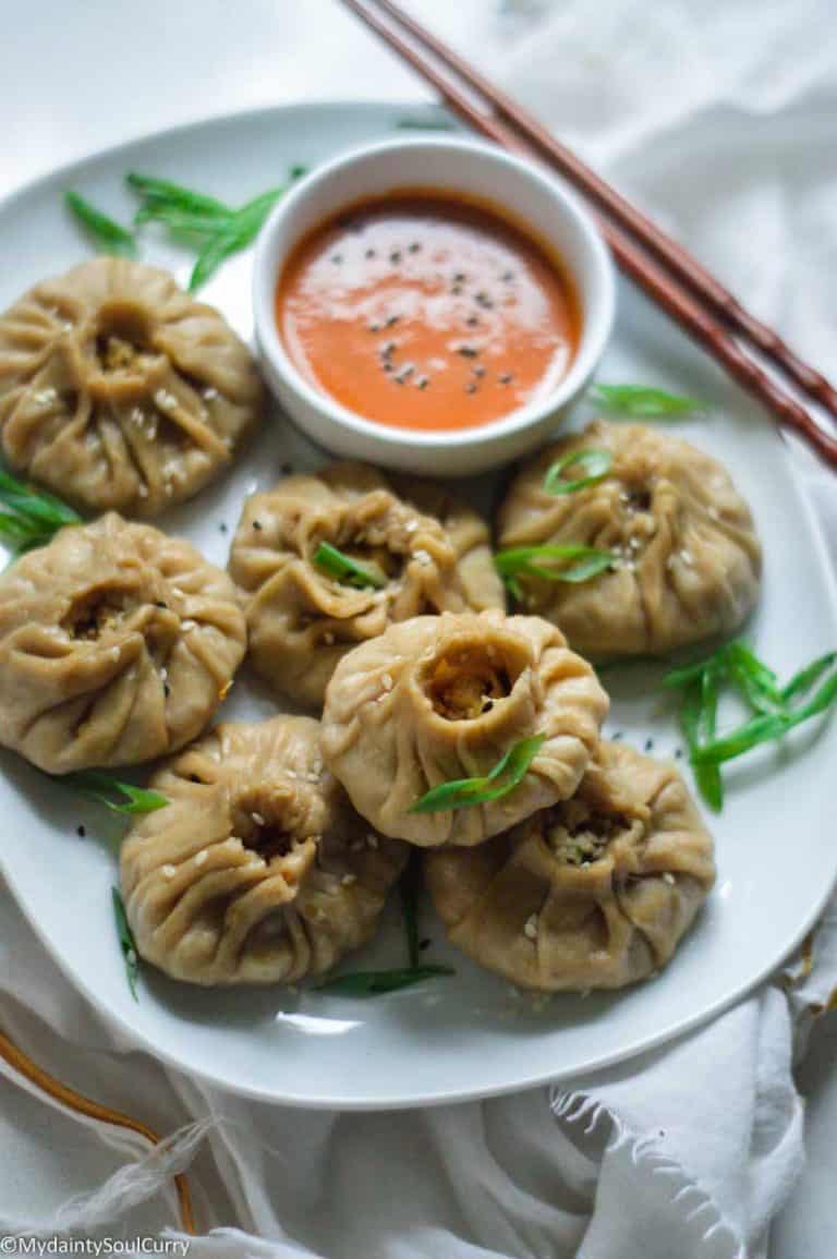 Instant Pot Steamed Dumplings (Momo) - My Dainty Soul Curry