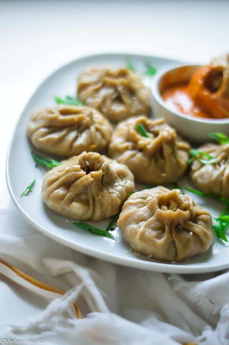 Instant Pot Steamed Dumplings (Momo) - My Dainty Soul Curry