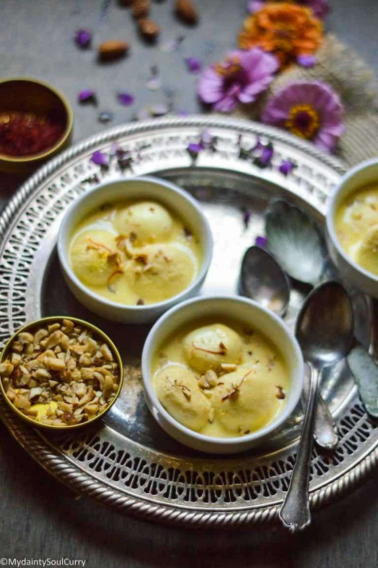 Instant Pot Rasmalai - My Dainty Soul Curry