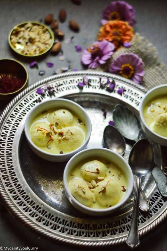 Instant Pot Rasmalai - My Dainty Soul Curry