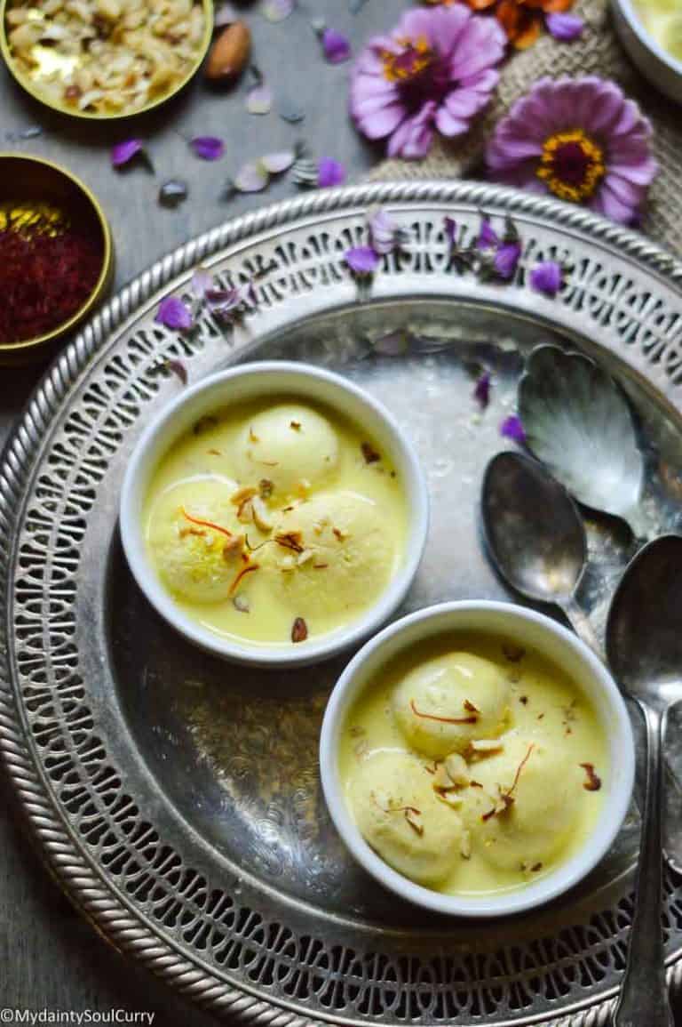 Instant Pot Rasmalai - My Dainty Soul Curry