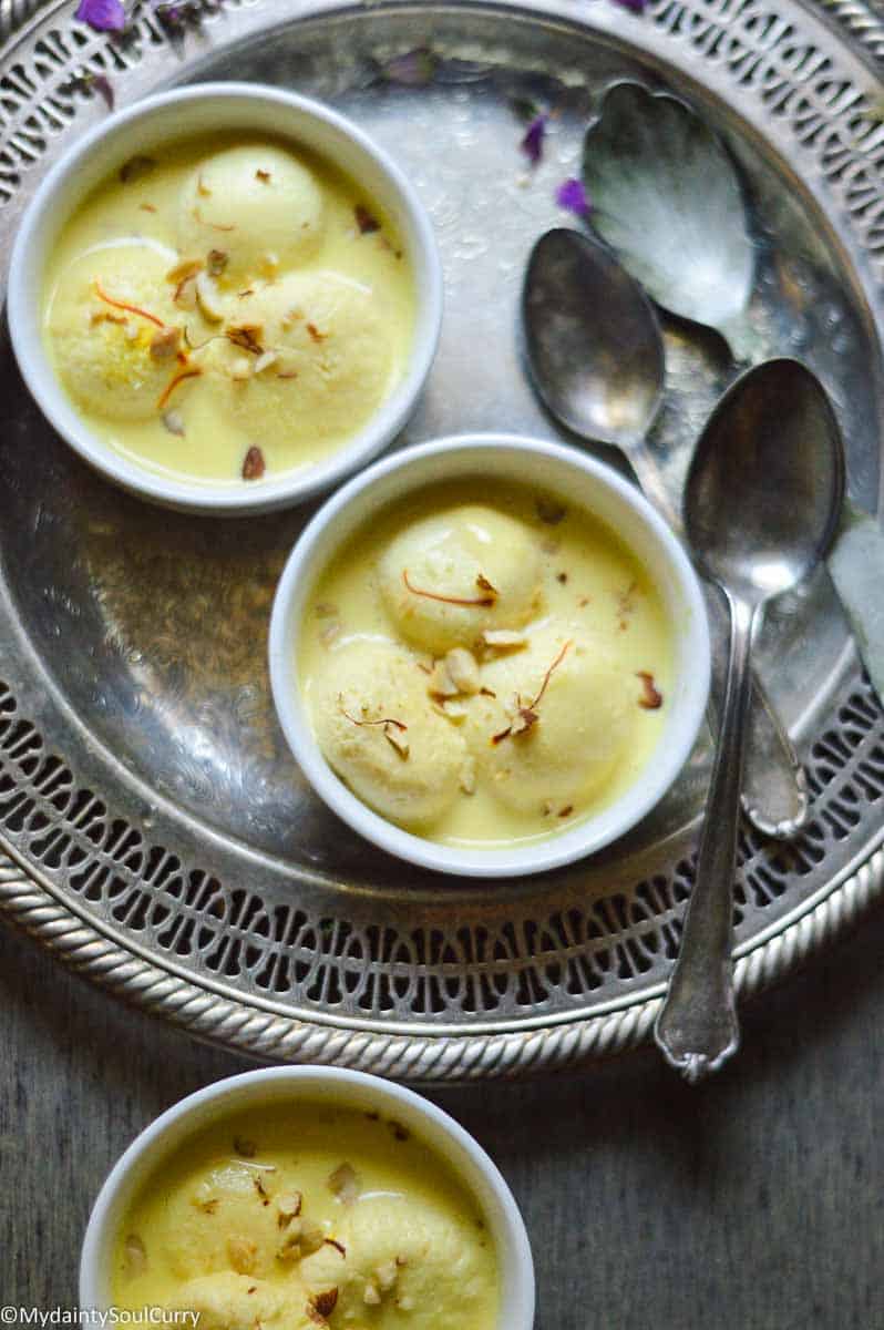 Instant Pot Rasmalai - My Dainty Soul Curry