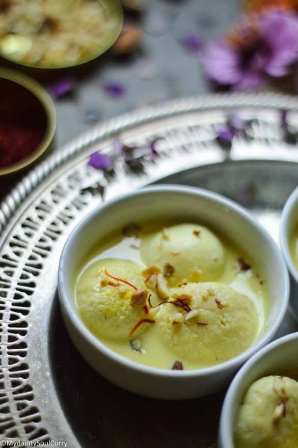 Instant Pot Rasmalai - My Dainty Soul Curry