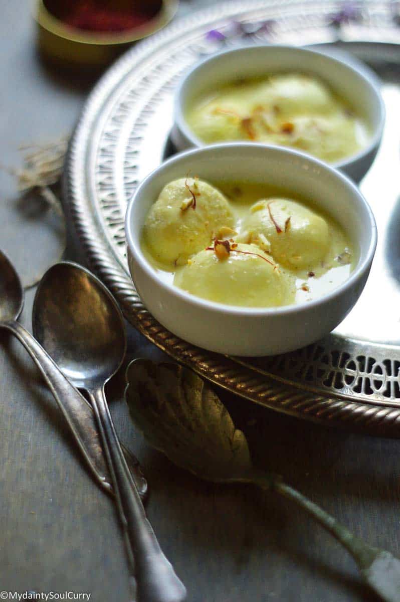 Instant Pot Rasmalai - My Dainty Soul Curry