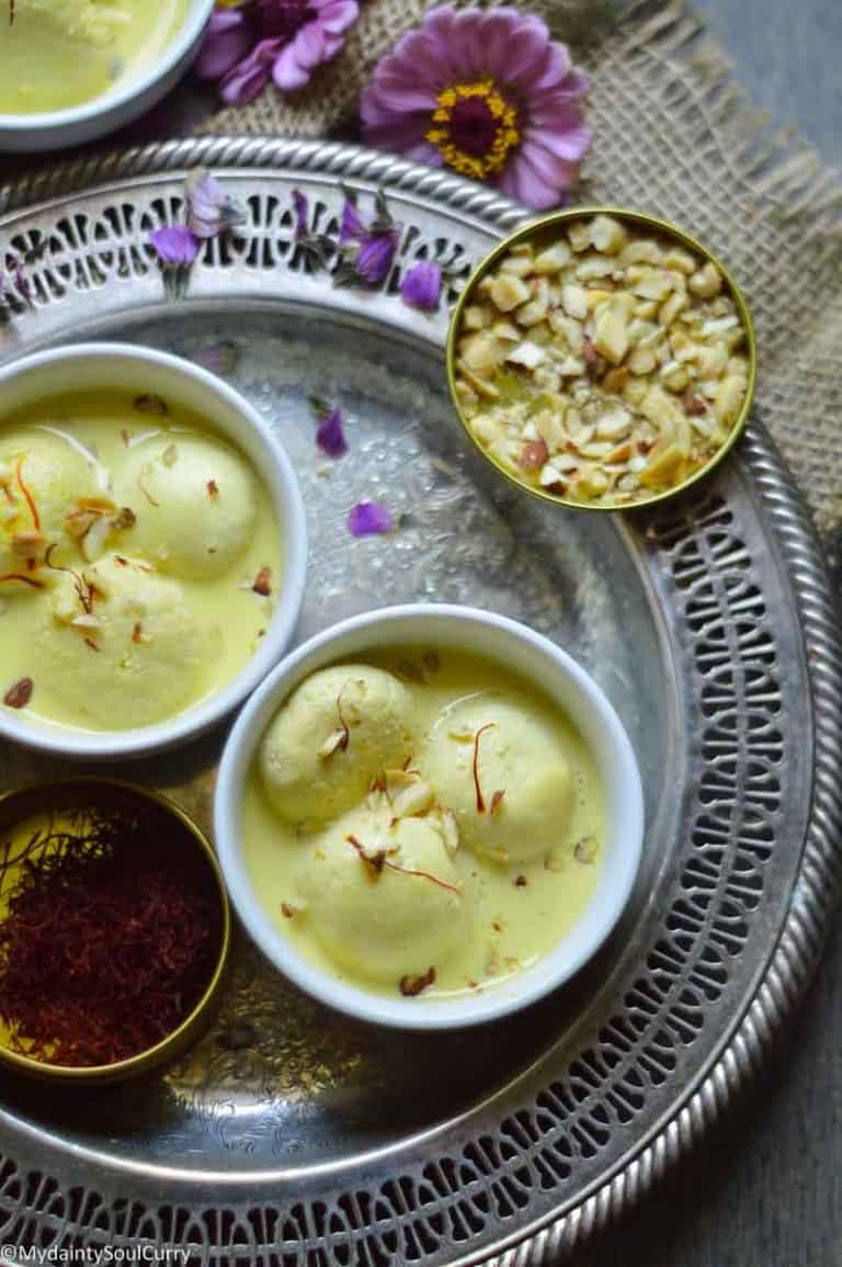 Instant Pot Rasmalai - My Dainty Soul Curry