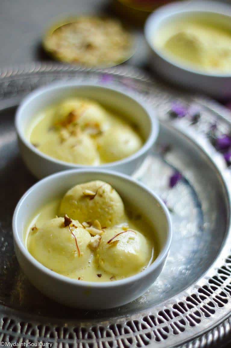 Instant Pot Rasmalai - My Dainty Soul Curry