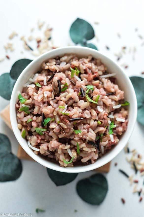 Instant Pot Wild Rice Blend - My Dainty Soul Curry