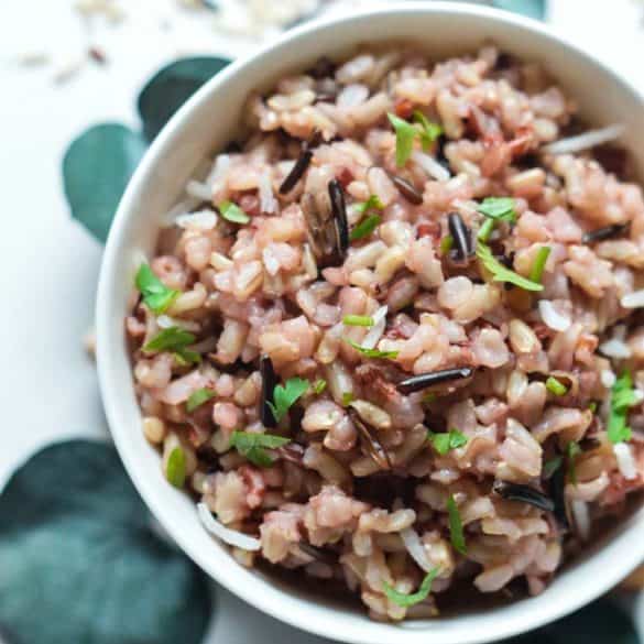 Instant Pot Wild Rice Blend - My Dainty Soul Curry