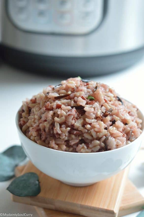 Instant Pot Wild Rice Blend - My Dainty Soul Curry
