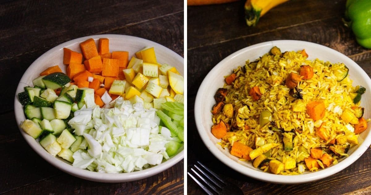 Easiest Vegetable Fried Rice - My Dainty Soul Curry