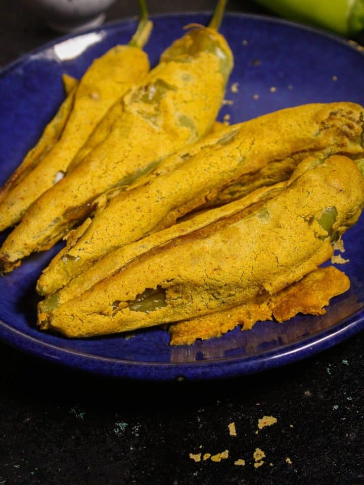 Air Fried Mirchi Bhajjis with Tangy Surprise - My Dainty Soul Curry