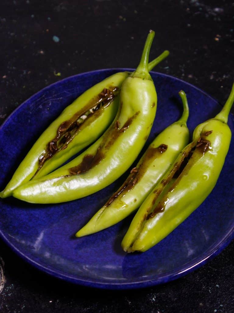 Air Fried Mirchi Bhajjis with Tangy Surprise - My Dainty Soul Curry