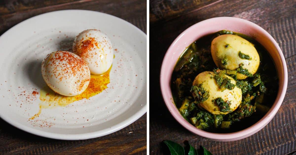 Egg Curry with Curry Leaves Puree - My Dainty Soul Curry