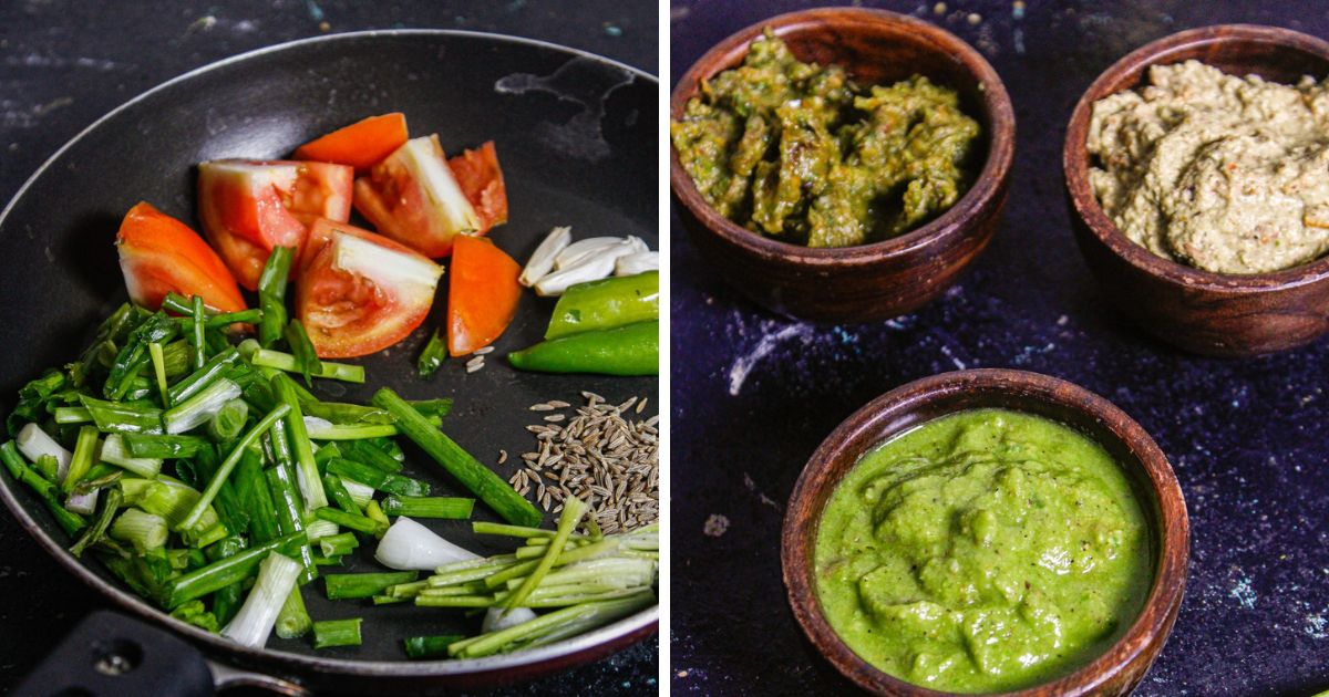 Spring Onion Chutney: 3 Ways - My Dainty Soul Curry