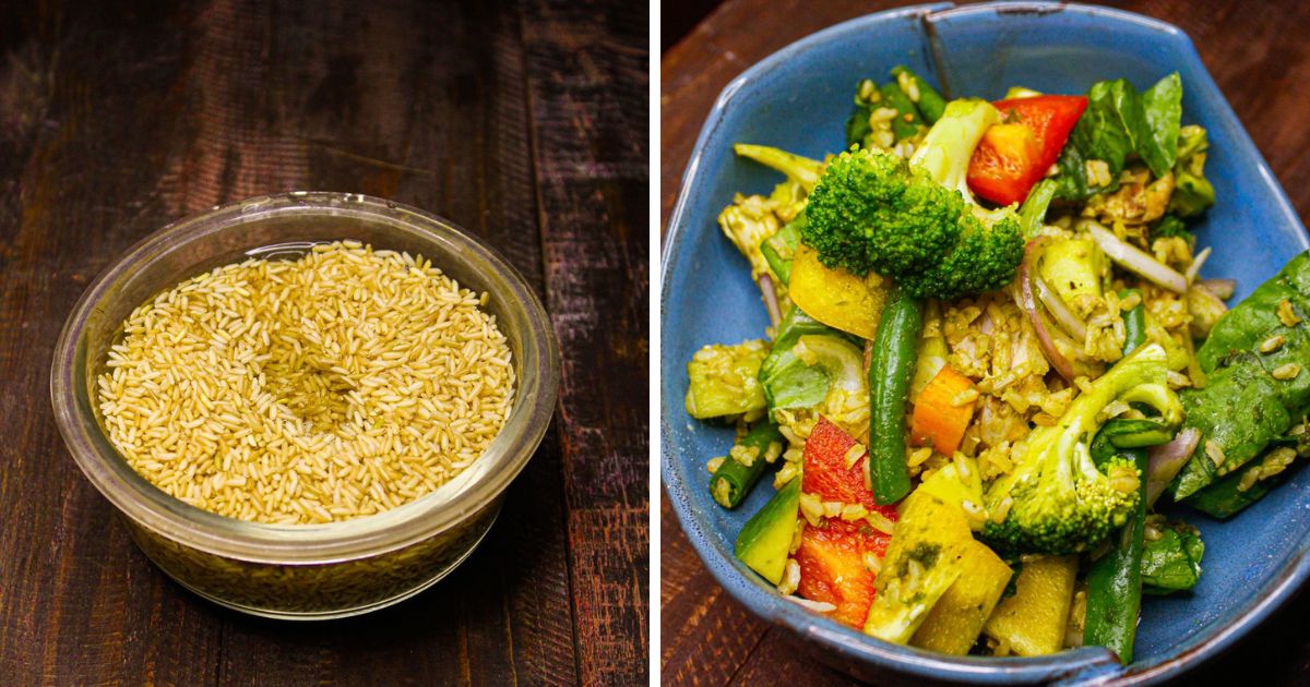 Indian Style Brown Rice Salad - My Dainty Soul Curry