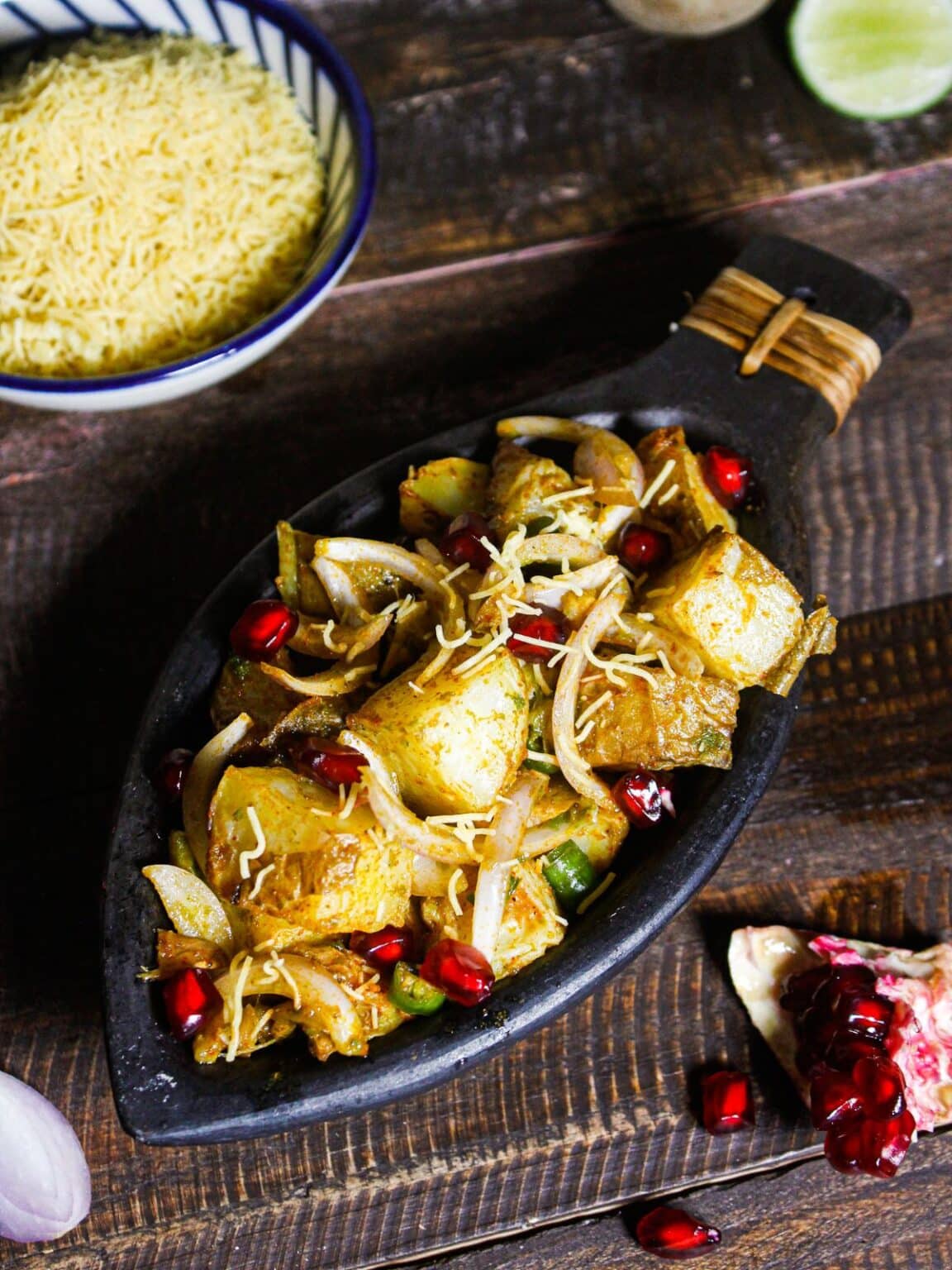 Air Fryer Delhi Aloo Chaat - My Dainty Soul Curry
