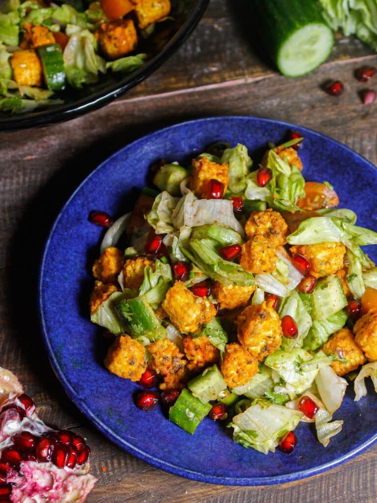 Crispy Baby Corn Salad with Air Fried Baby Corn - My Dainty Soul Curry