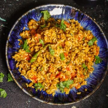 Brown Rice Green Moong Pulao - My Dainty Soul Curry