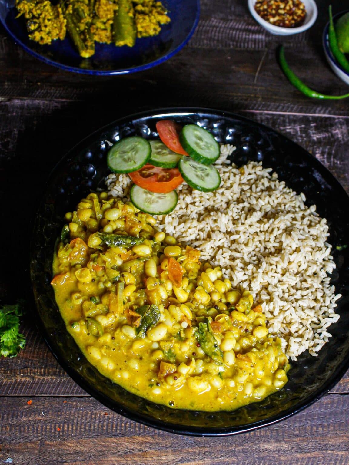 Soyabean Curry with Brown Rice - My Dainty Soul Curry