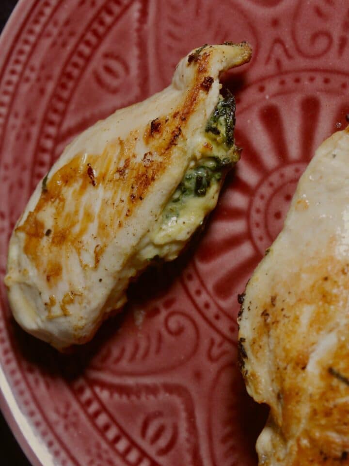 Air Fried Stuffed Chicken Breast with Spinach and Feta Cheese - My ...