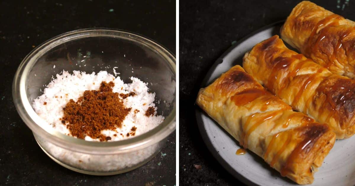 Coconut Jaggery Puffs - My Dainty Soul Curry