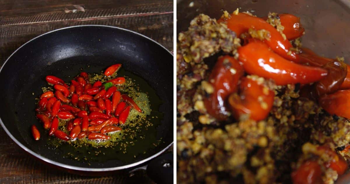 Red Chili Mustard Instant Pickle - My Dainty Soul Curry