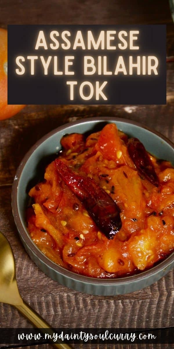 Assamese Style Bilahir Tok - My Dainty Soul Curry