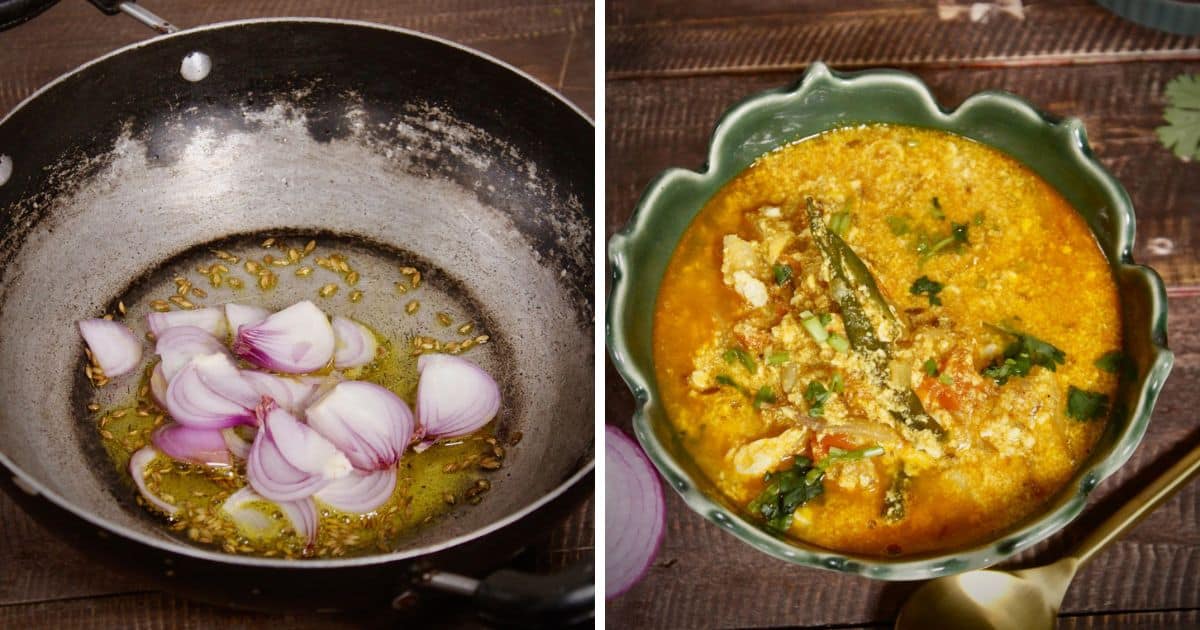 Assamese Style Tomato Egg Curry - My Dainty Soul Curry