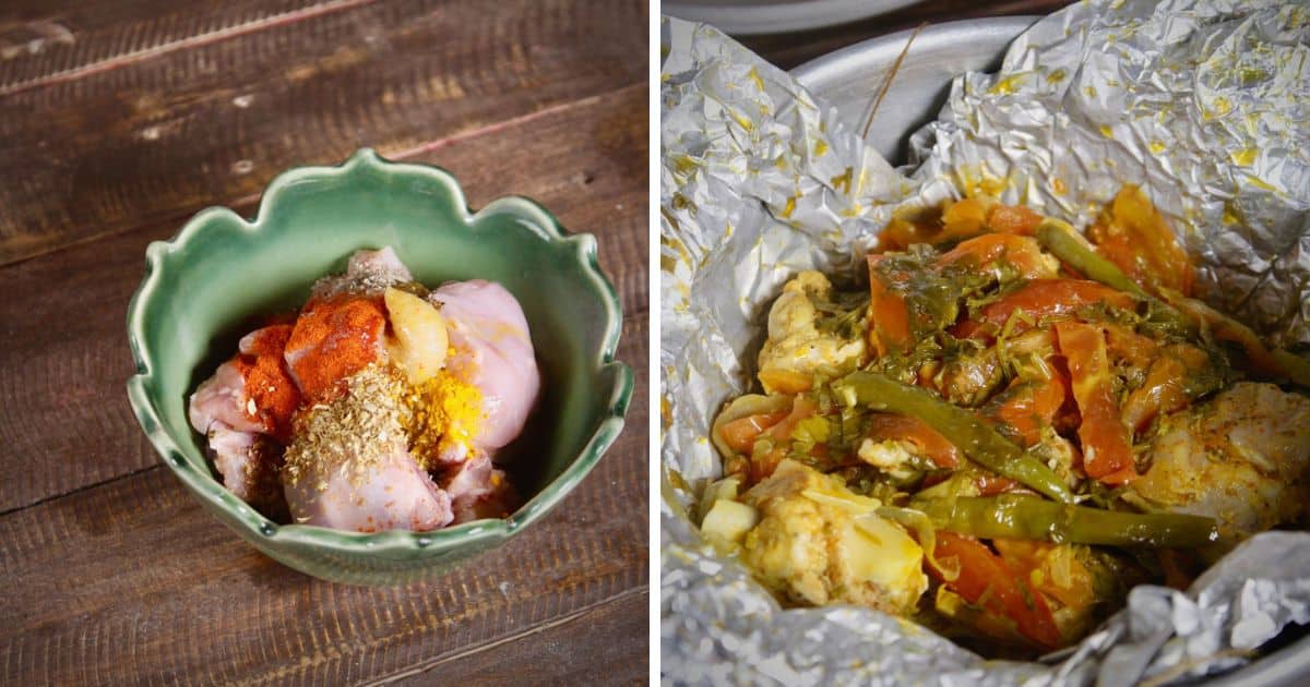 Steamed Chicken in Aluminium Foil - My Dainty Soul Curry