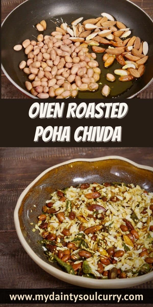 Oven Roasted Poha Chivda - My Dainty Soul Curry